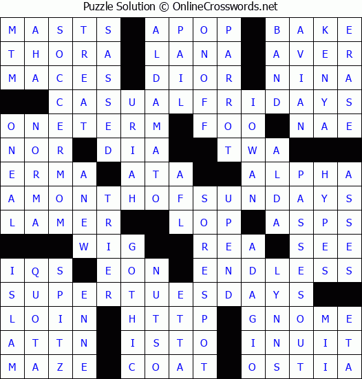 Free Online Crossword Puzzles Solutions free-online-crossword-puzzles-solutions