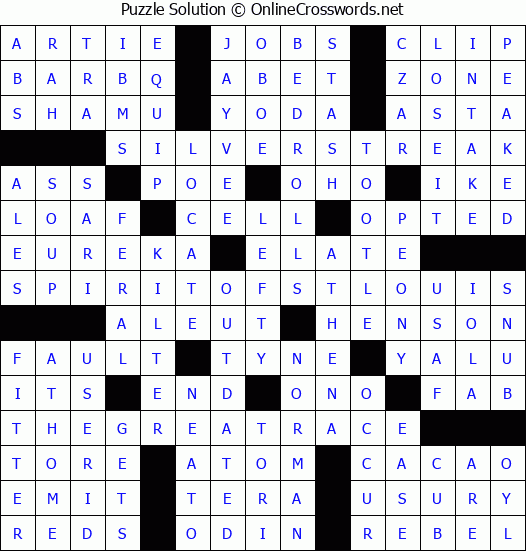Solution for Crossword Puzzle #1212