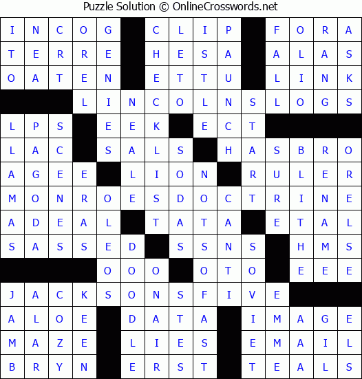 Solution for Crossword Puzzle #1930