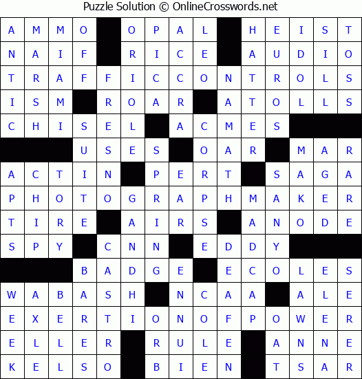 Solution for Crossword Puzzle #1968