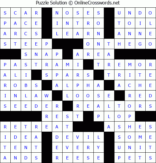 Solution for Crossword Puzzle #77453